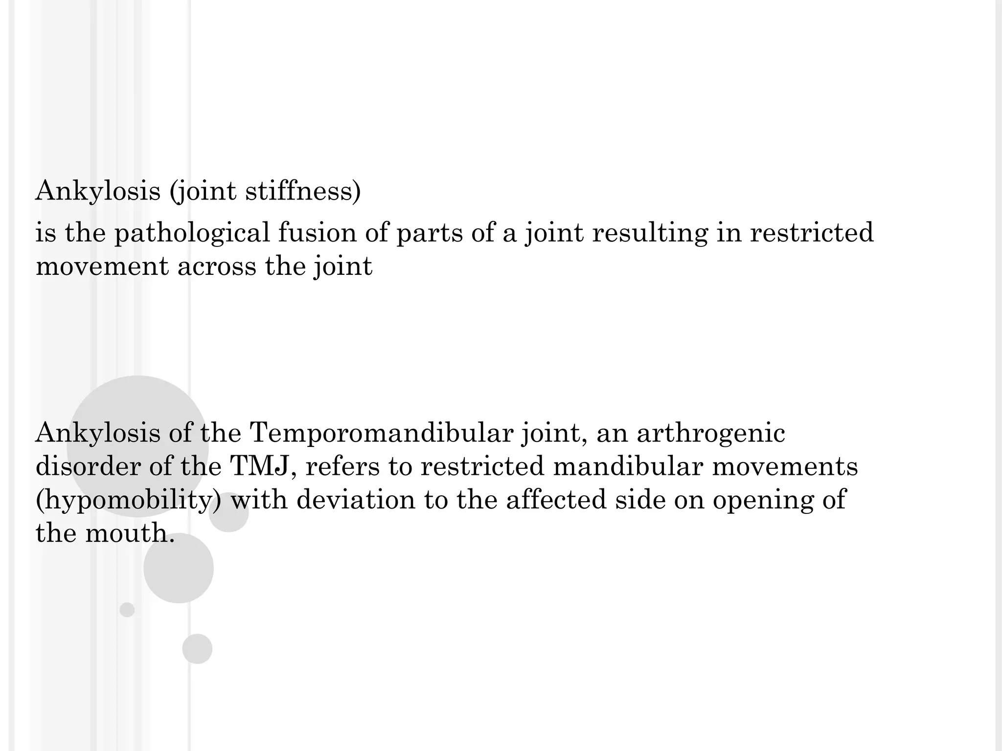 Tmj ankylosis | PPT