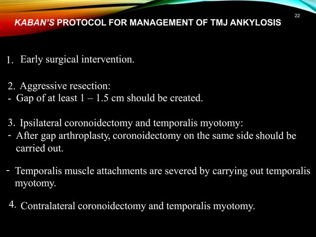 Tmj ankylosis-oral and maxillofacial surgery | PPTX