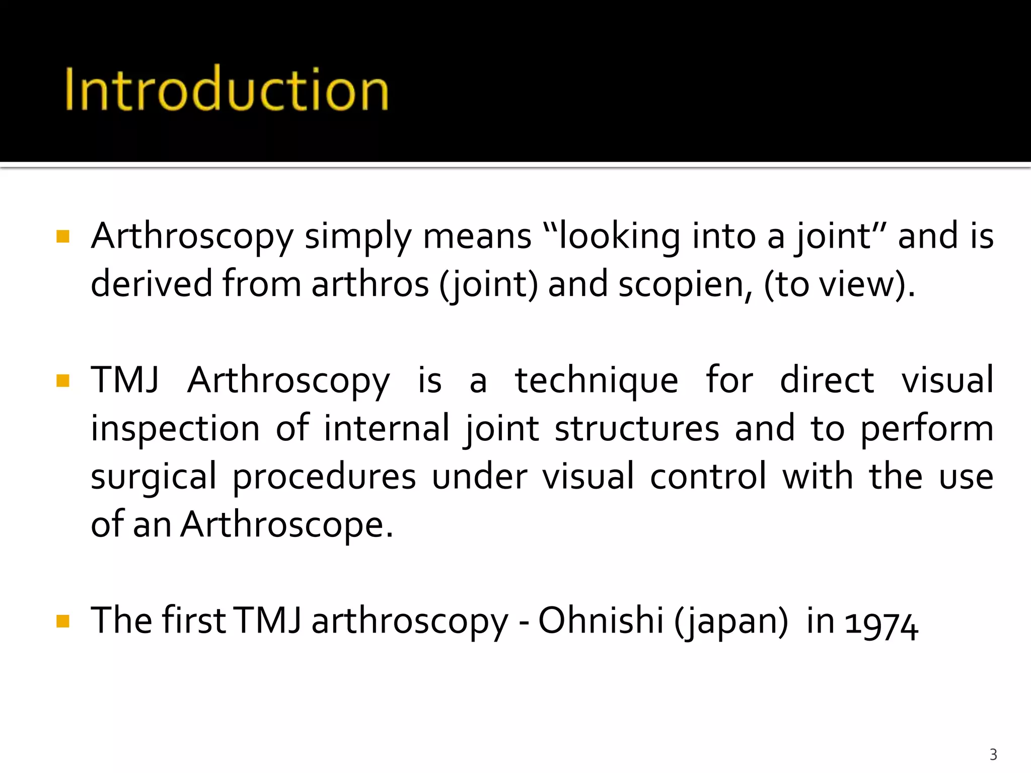 Tmj arthroscopy | PPTX
