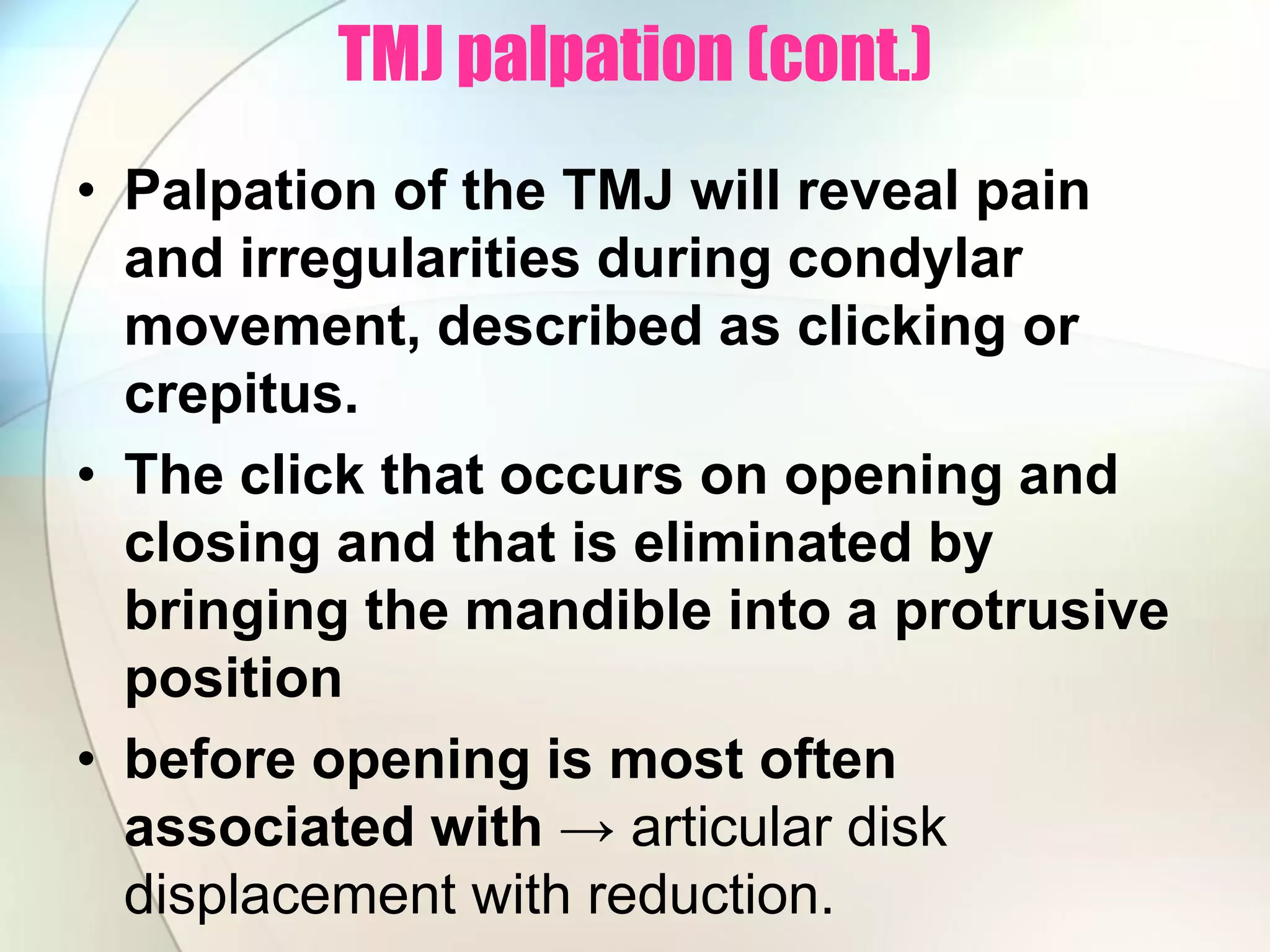 TMJ diagnosis | PDF