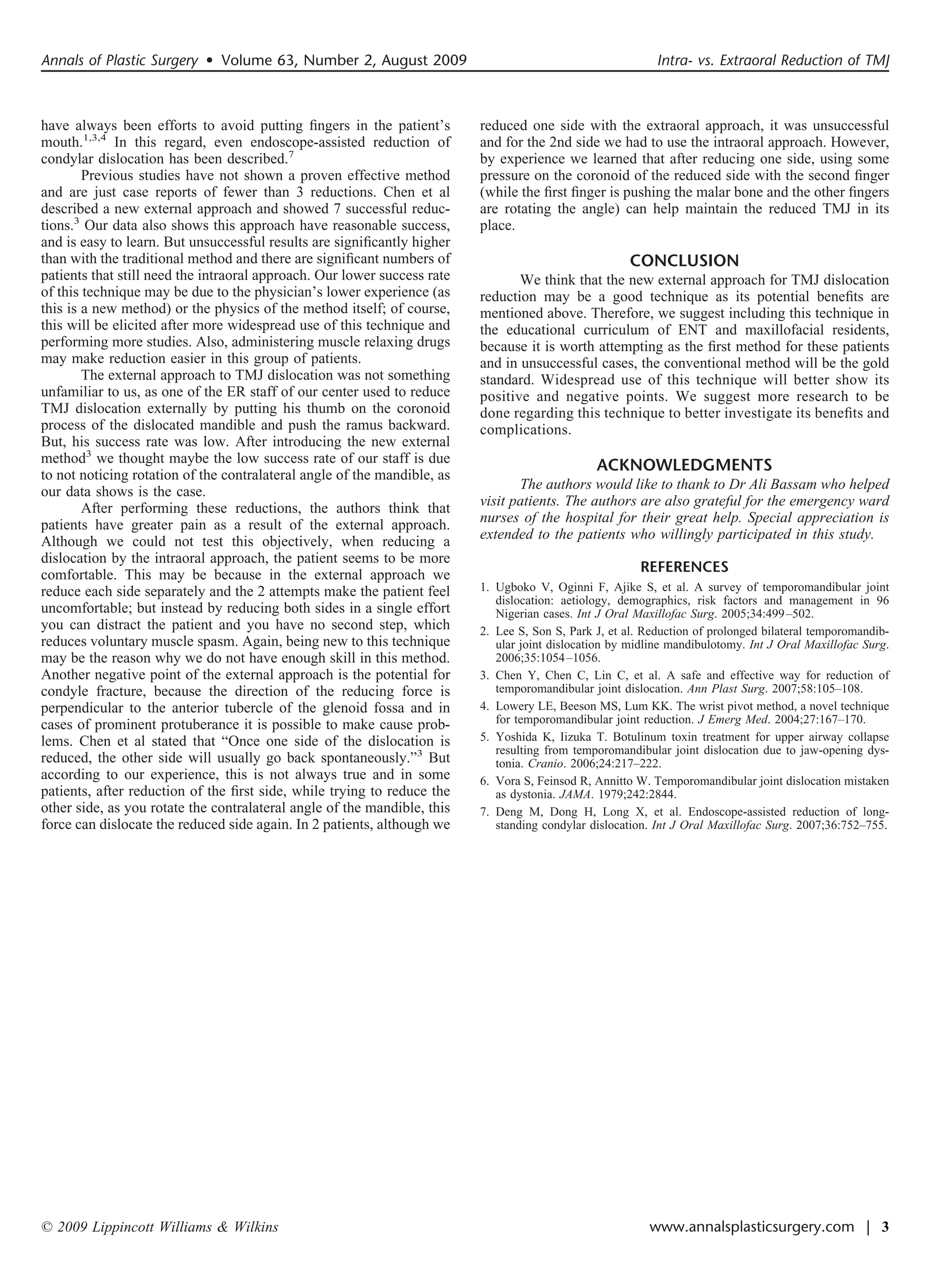 Tmj dislocation | PDF