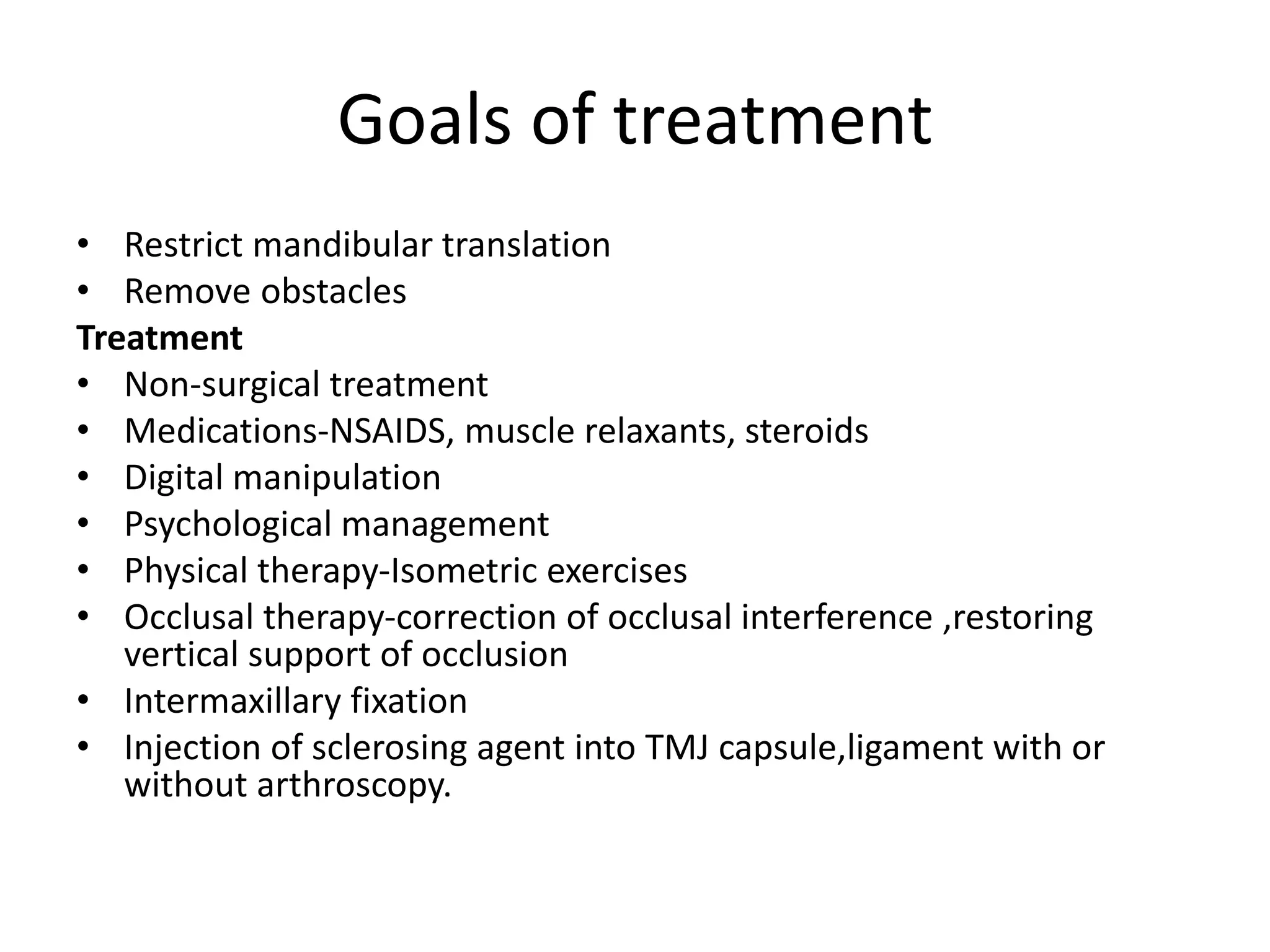 Clinical features,presentation,clinical and surgical management of TMJ ...