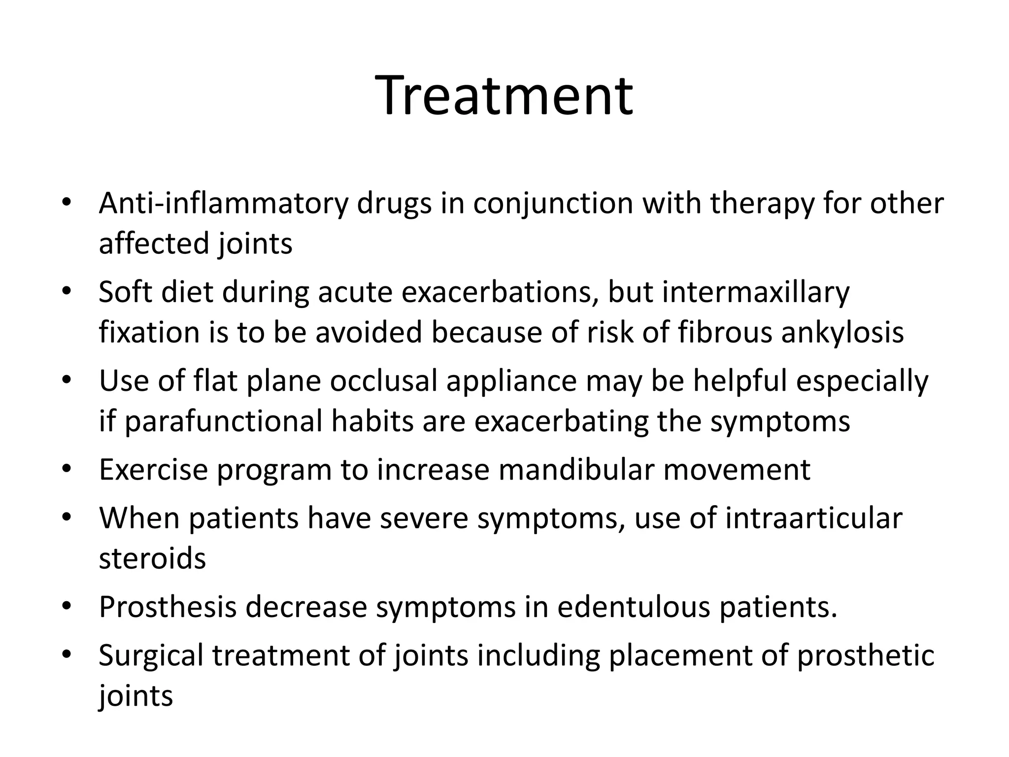 Clinical features,presentation,clinical and surgical management of TMJ ...