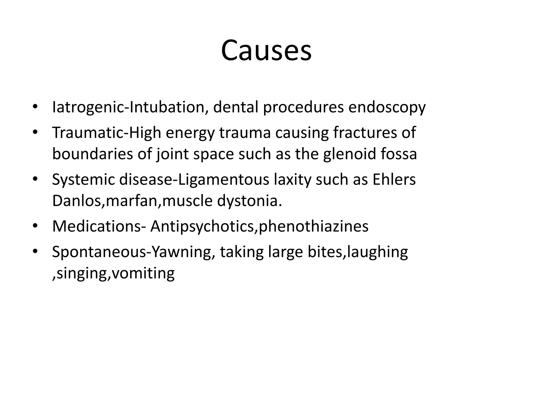 Clinical features,presentation,clinical and surgical management of TMJ ...