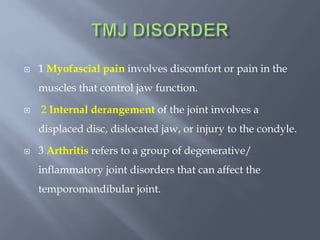 Tmj disorder | PPTX