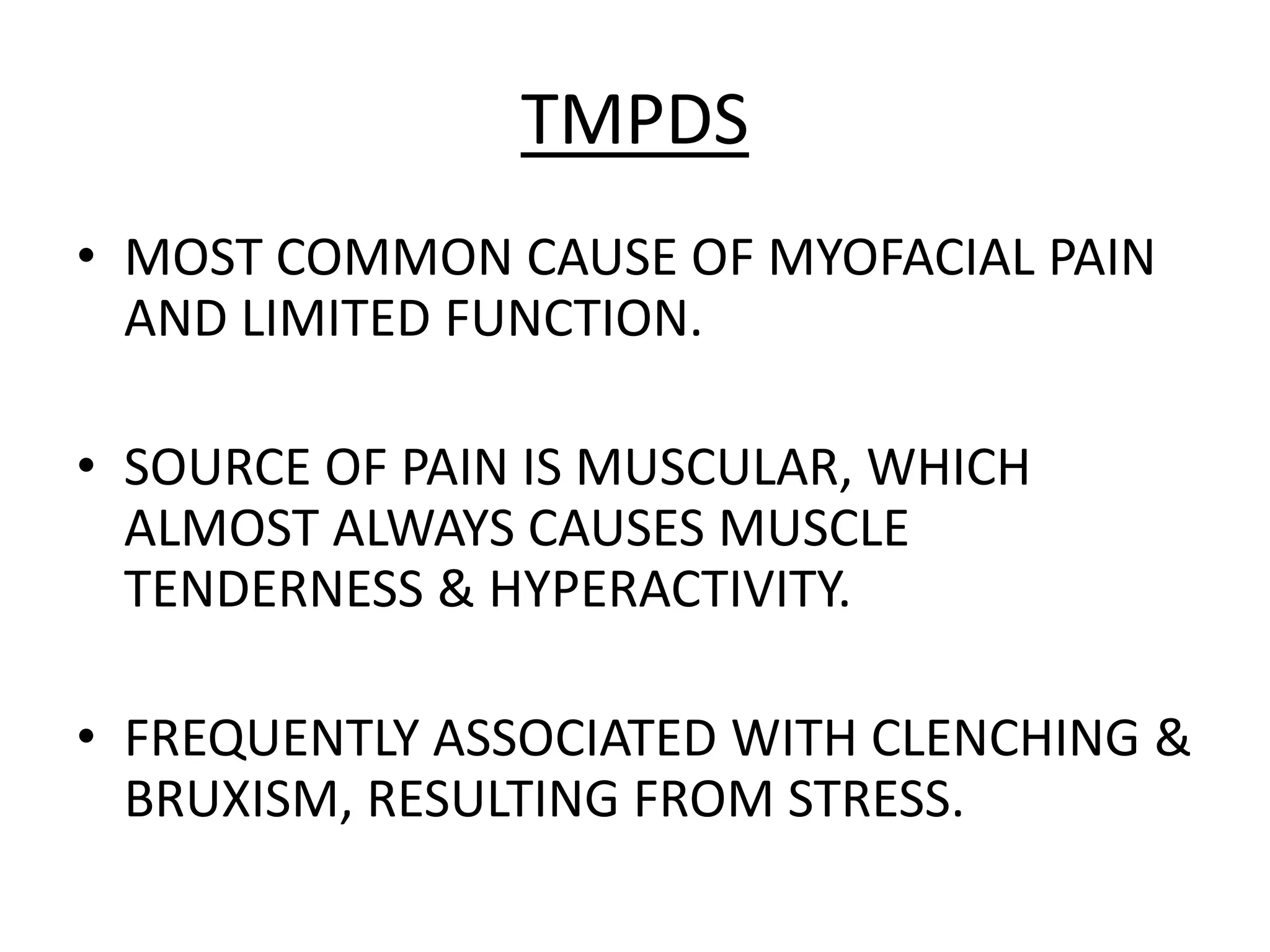 Tmj Disorders Ppt