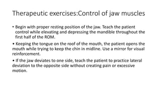 TMJ DISORDERS AND PHYSICAL THERAPY For Dental Students | PPTX