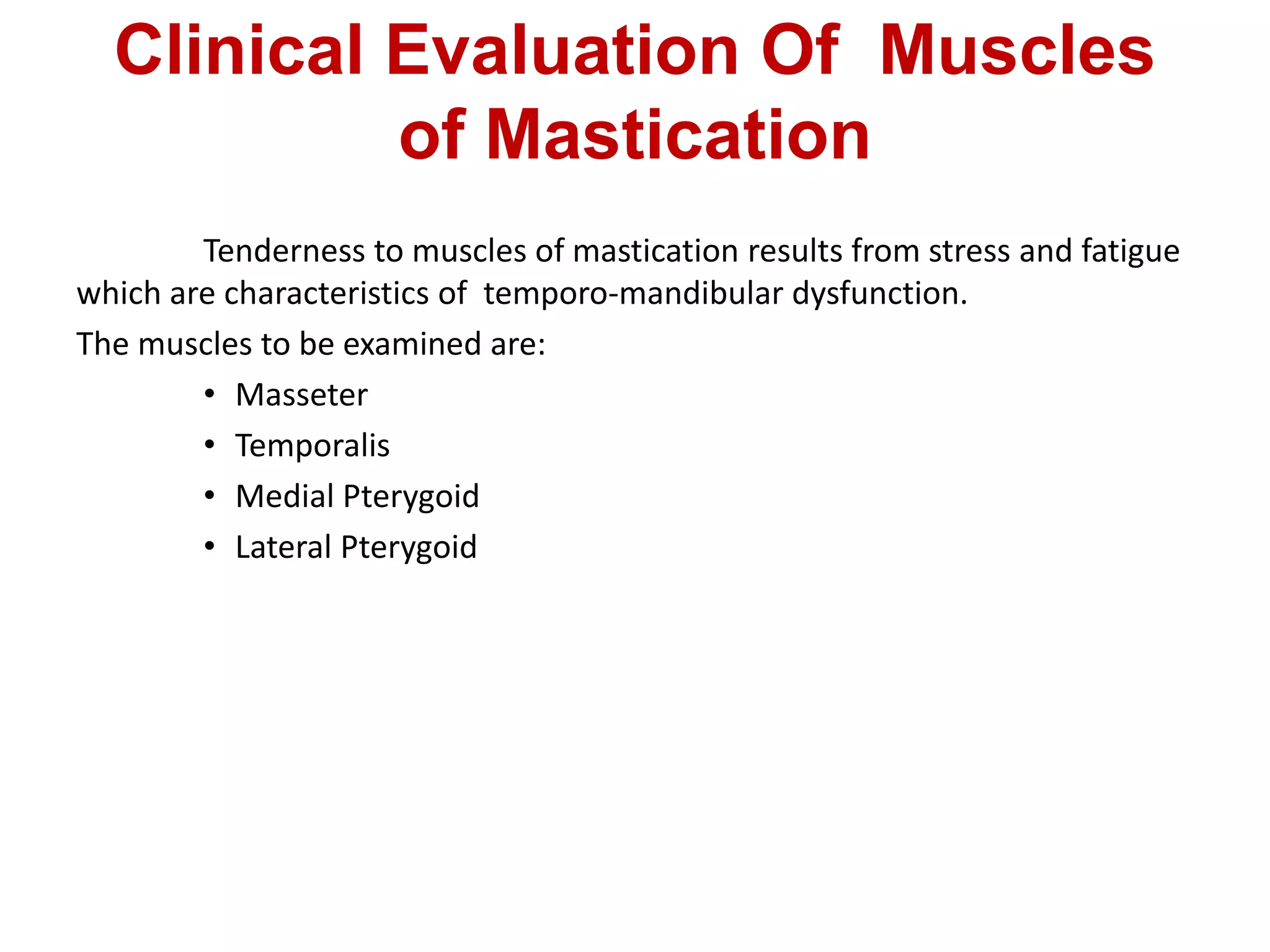 Tmj examination & imaging | PPTX