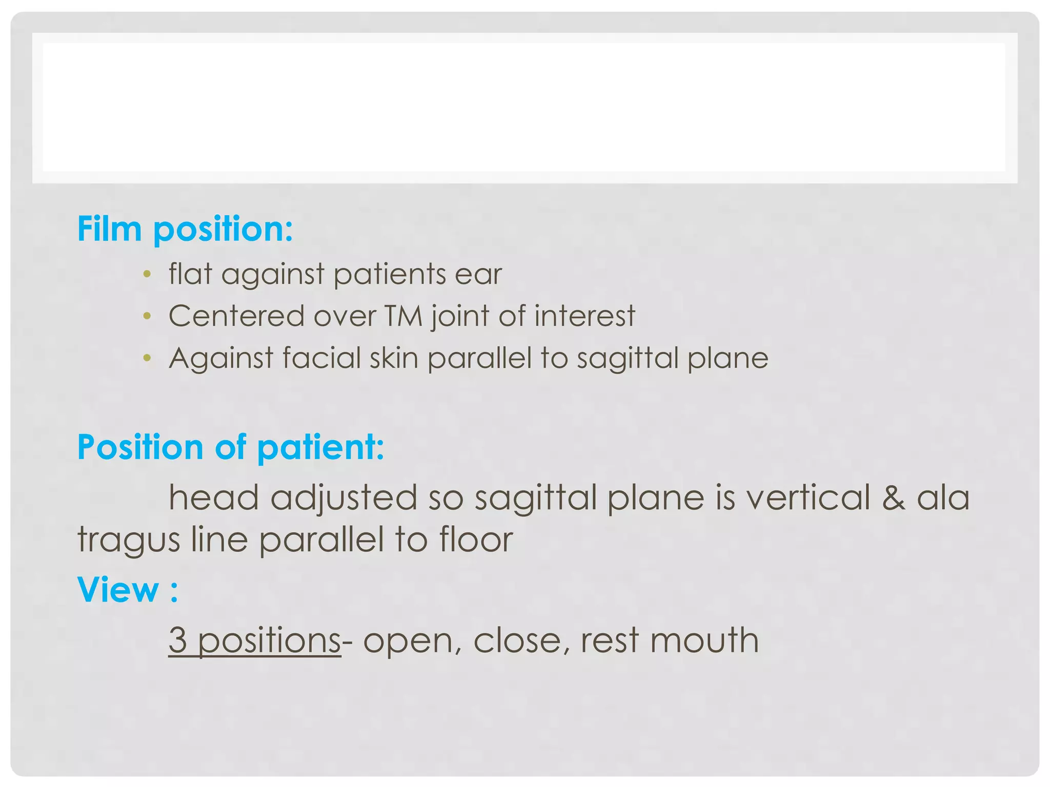 Tmj examination & imaging | PPTX