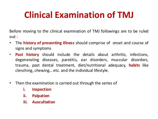 Tmj examination & imaging
