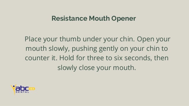 TMJ Exercises For Pain Relief | PDF