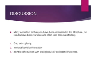 Kaban protocol tmj ankylosis treatment orignal 1990 | PPTX