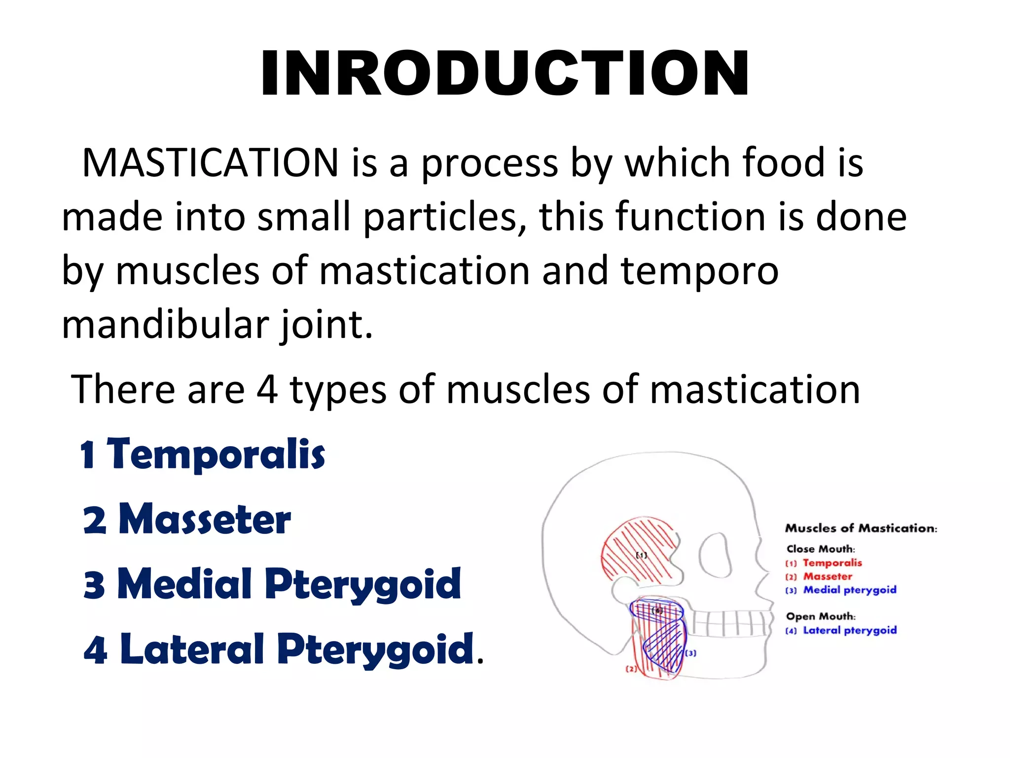 MUSCLES OF MASTICATION & TEMPOROMANDIBULAR JOINT | PPT