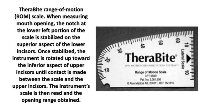 TMJ MOTION MEASUREMENTS | PPTX