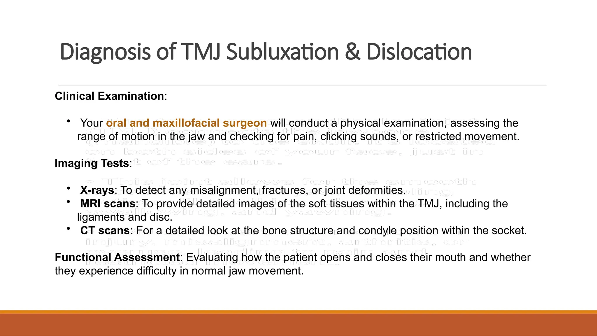 Difference between TMJ subluxation and dislocation. pptx | PPTX