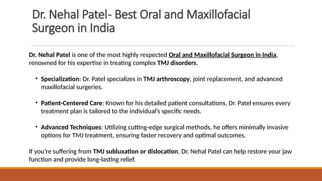 Difference between TMJ subluxation and dislocation. pptx | PPTX
