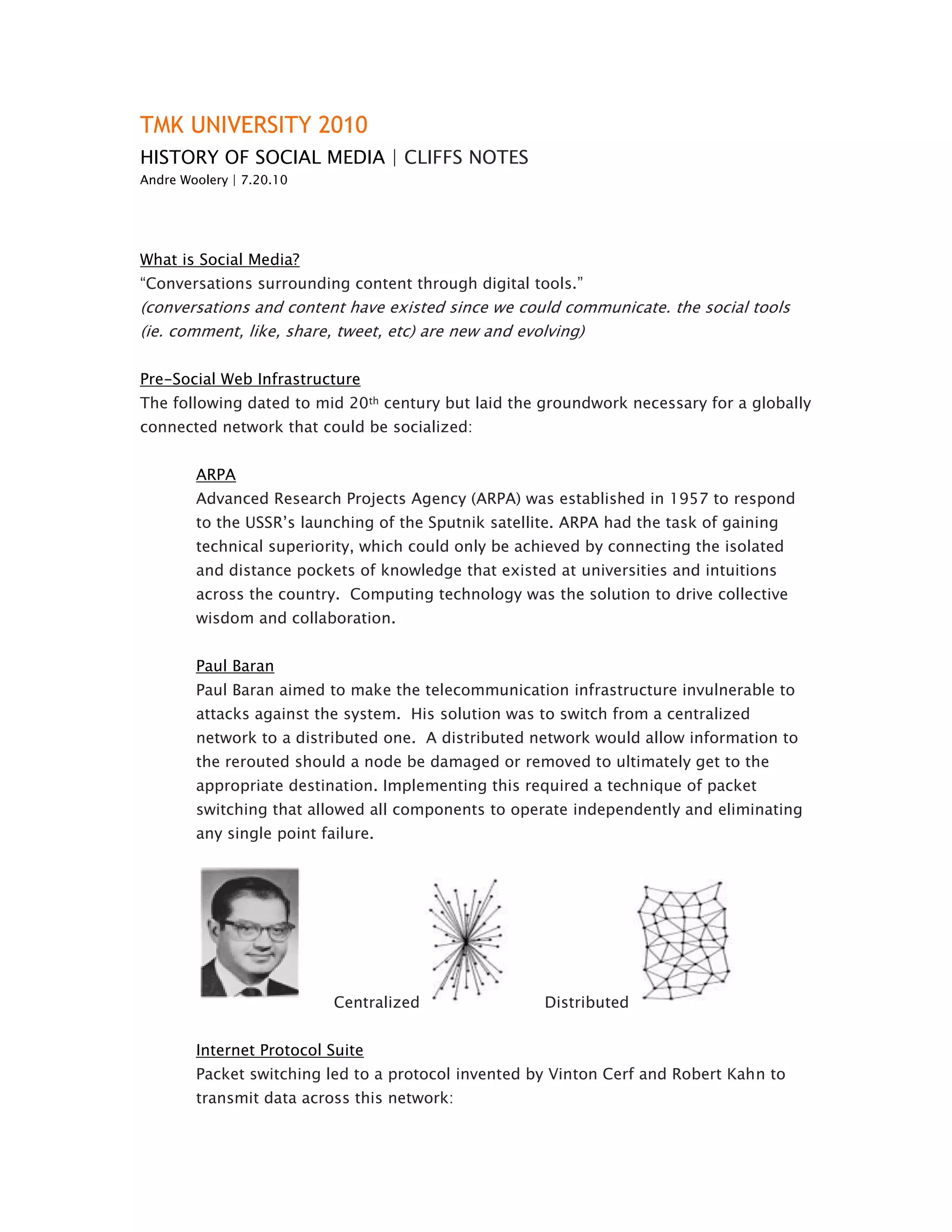 History of Social Media - Media Kitchen | DOCX