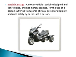 Motor Vehicle Act Definitions | PPTX