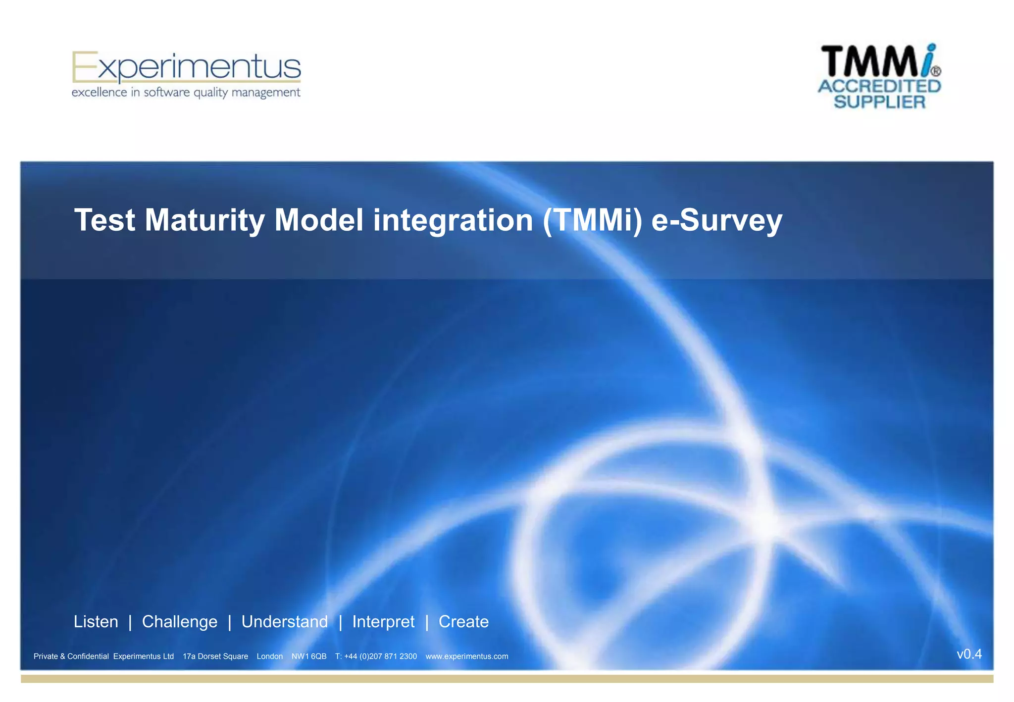 TMMi e-Survey guidance | PPSX