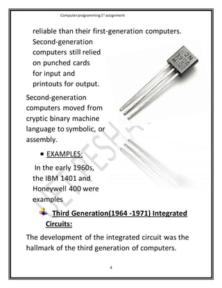 computer history and generations | DOCX