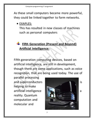 computer history and generations | DOCX