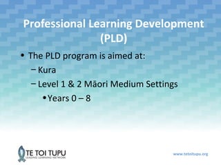 Te Marautanga o Aotearoa PLD 2012 | PPT