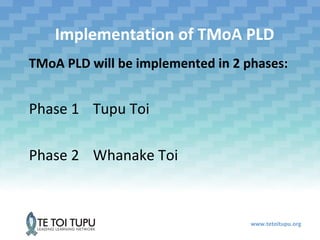 Te Marautanga o Aotearoa PLD 2012 | PPT