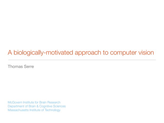 A biologically-motivated approach to computer vision | PDF | Eye and Vision Conditions ...