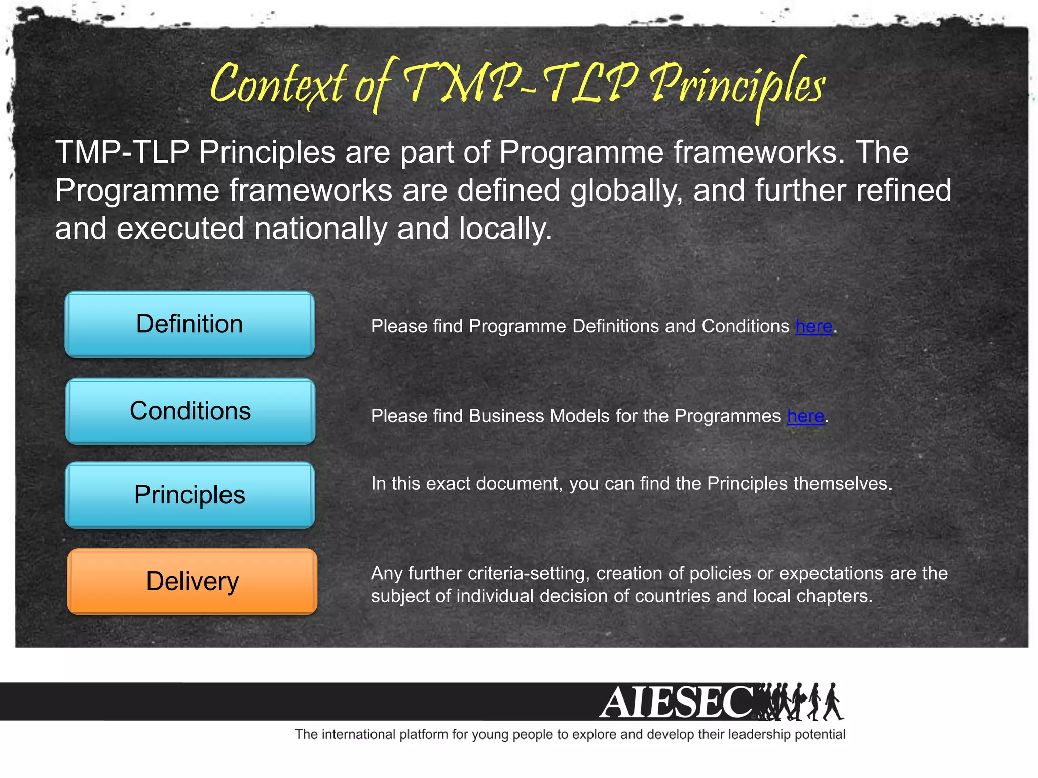 TMP TLP principles 2011 | PDF