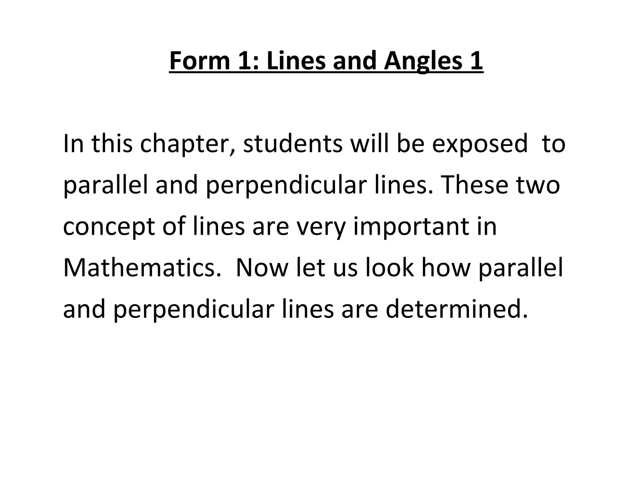 Line & Angles 1 | PPT