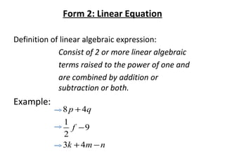 Linear Equation | PPT