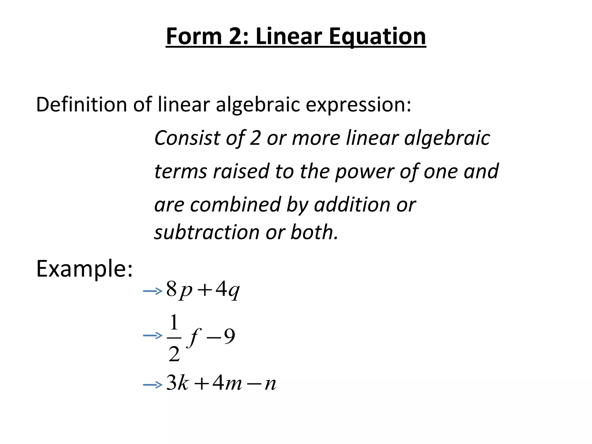 Linear Equations | PPT
