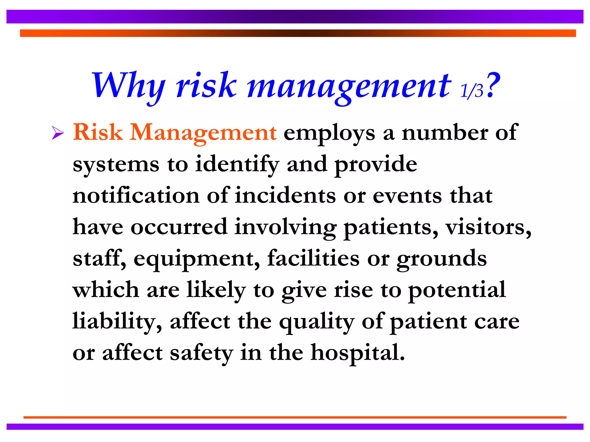 Effective risk management in healthcare practice- | PPTX
