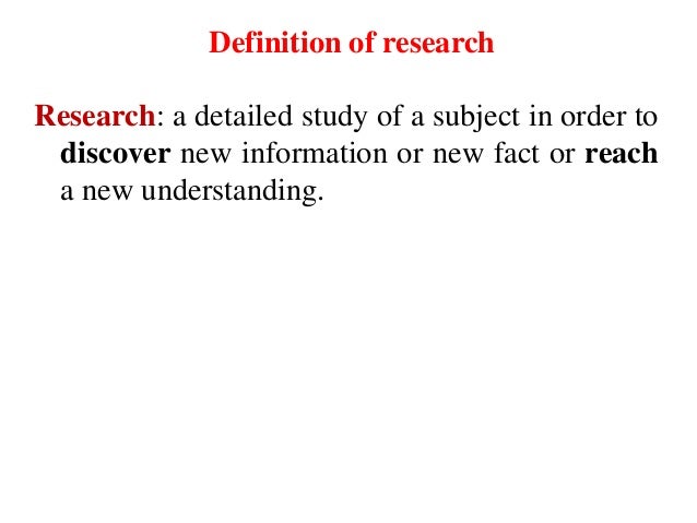 Principles of Scientific Research