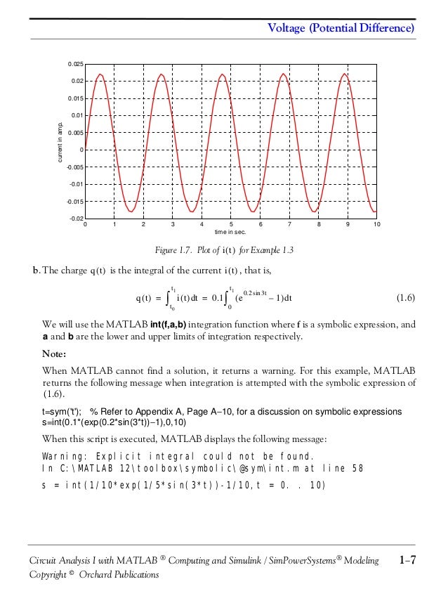 Circuit Analysis With Matlab Computing And Simulink Modeling 