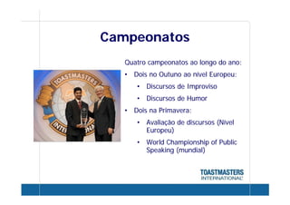 Presentation of Toastmasters | PPT