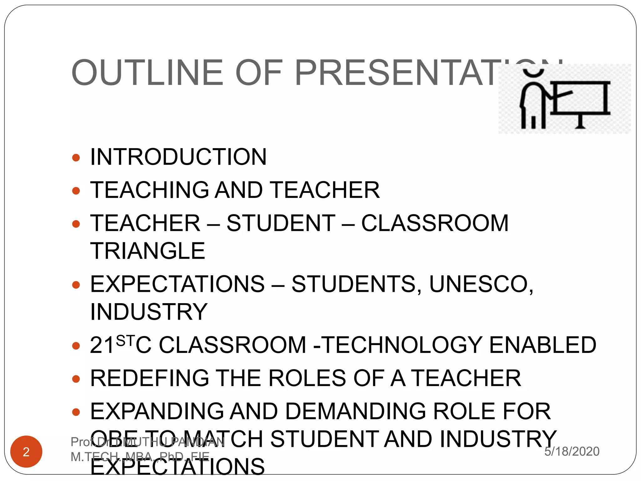 Webinar on "Redefilning the role of teacher in 21stC classroom" | PPTX