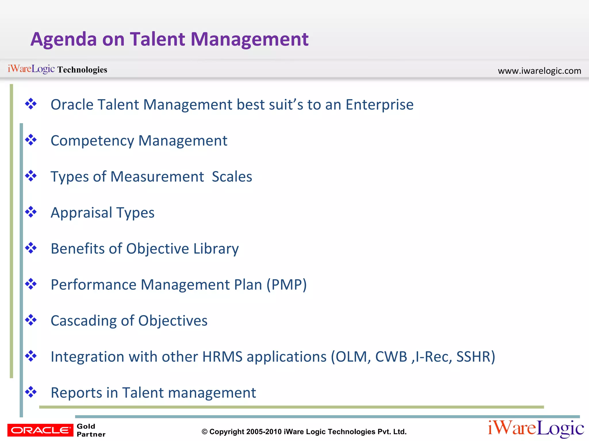 ORACLE Talent Management: PERFORMANCE APPRAISAL SYSTEM | PPT ORACLE Talent Management: PERFORMANCE APPRAISAL SYSTEM | PPT