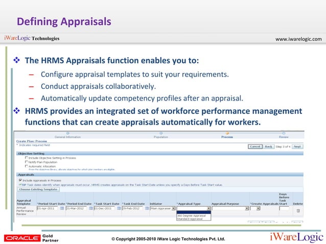 ORACLE Talent Management: PERFORMANCE APPRAISAL SYSTEM | PPT