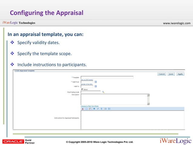ORACLE Talent Management: PERFORMANCE APPRAISAL SYSTEM | PPT ORACLE Talent Management: PERFORMANCE APPRAISAL SYSTEM | PPT