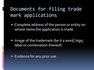Gist of Trade Mark Law | PPT