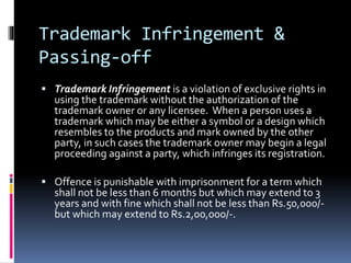 Gist of Trade Mark Law | PPTX