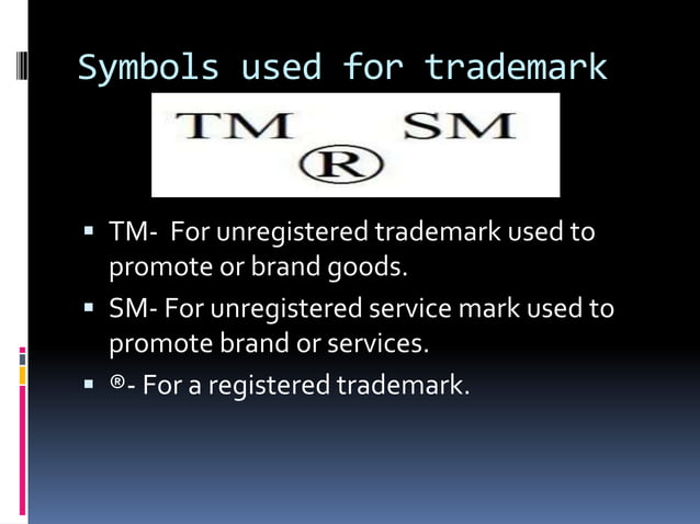 Gist of Trade Mark Law | PPT