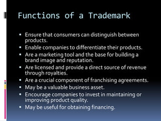 Gist of Trade Mark Law | PPTX
