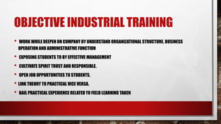 PRESENTATION LI / INDUSTRIAL TRAINING / INTERNSHIP | PPTX