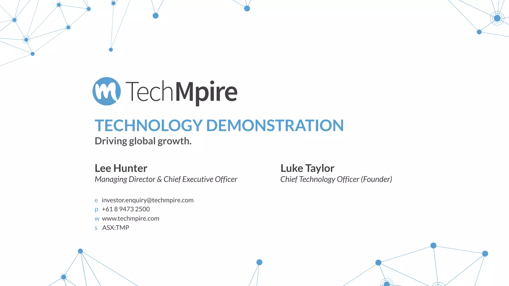 Tech Mpire (TMP) - Product Presentation - July 2017 | PDF