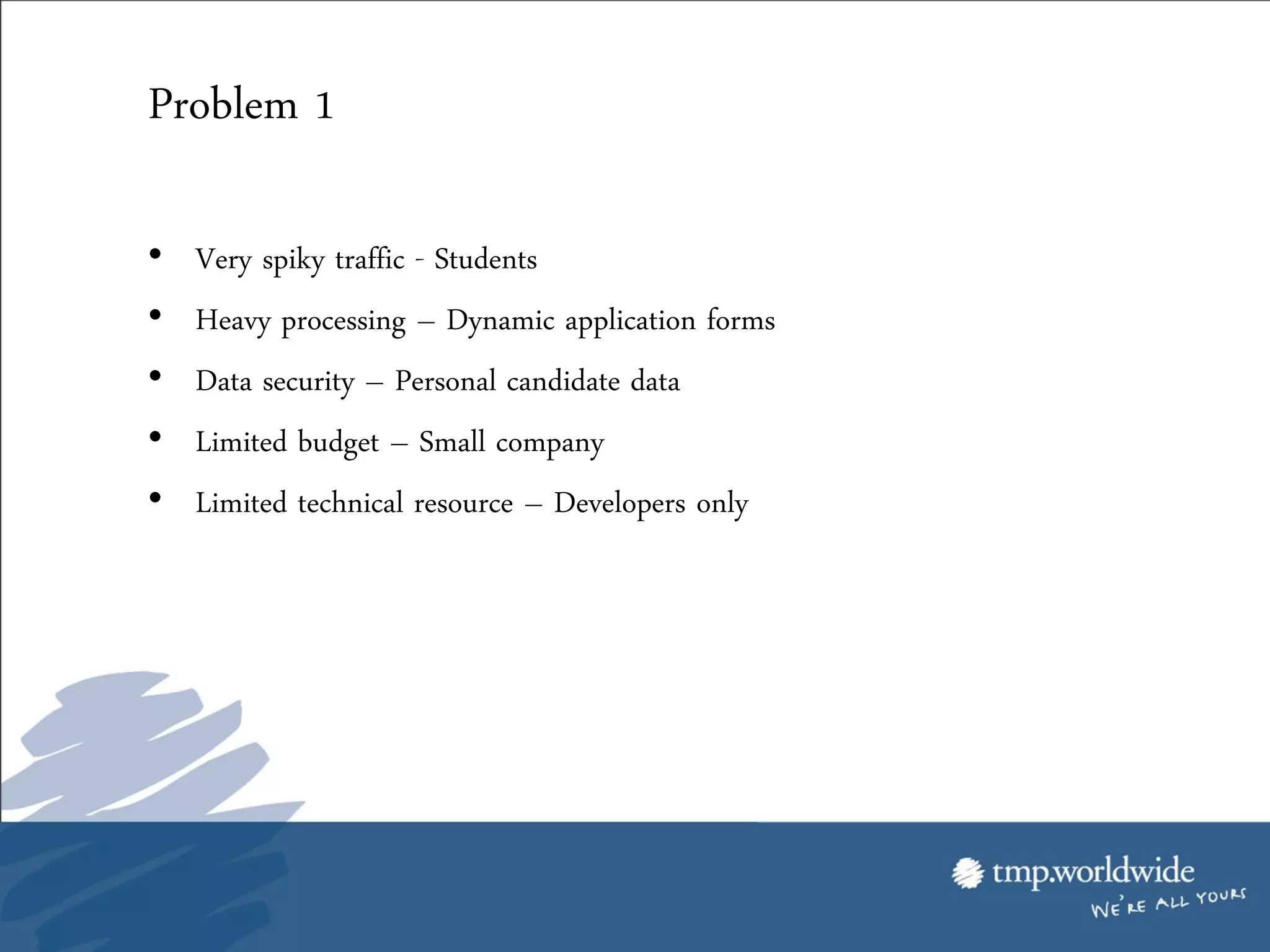 Unlocked Nov 2013: TMP Case Study | PPT