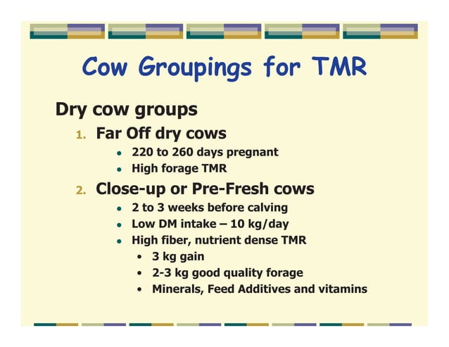 Tmr feeding-presentation | PDF | Agriculture | Industries