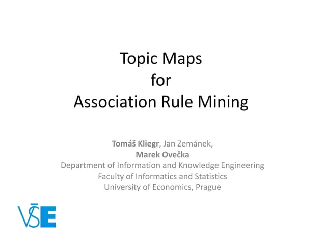 Topic Maps for Association Rule Mining | PPTX