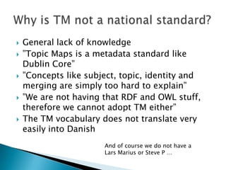 National Data Standardization: A Place for Topic Maps? | PPTX | Databases | Computer Software ...